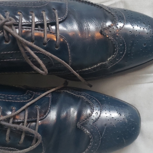 Prada | Shoes | Prada Deep Blue Platform Wingtip Brogue Oxfords | Poshmark